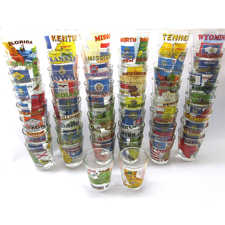 Custom Personalized Logo Shot Glass Sublimation Full Printing Tourist ...